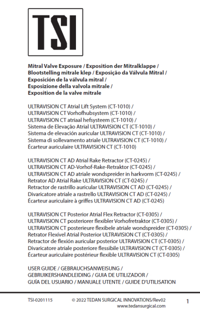 ULTRAVISION CT Mitral Valve Exposure System - Tedan Surgical Innovations
